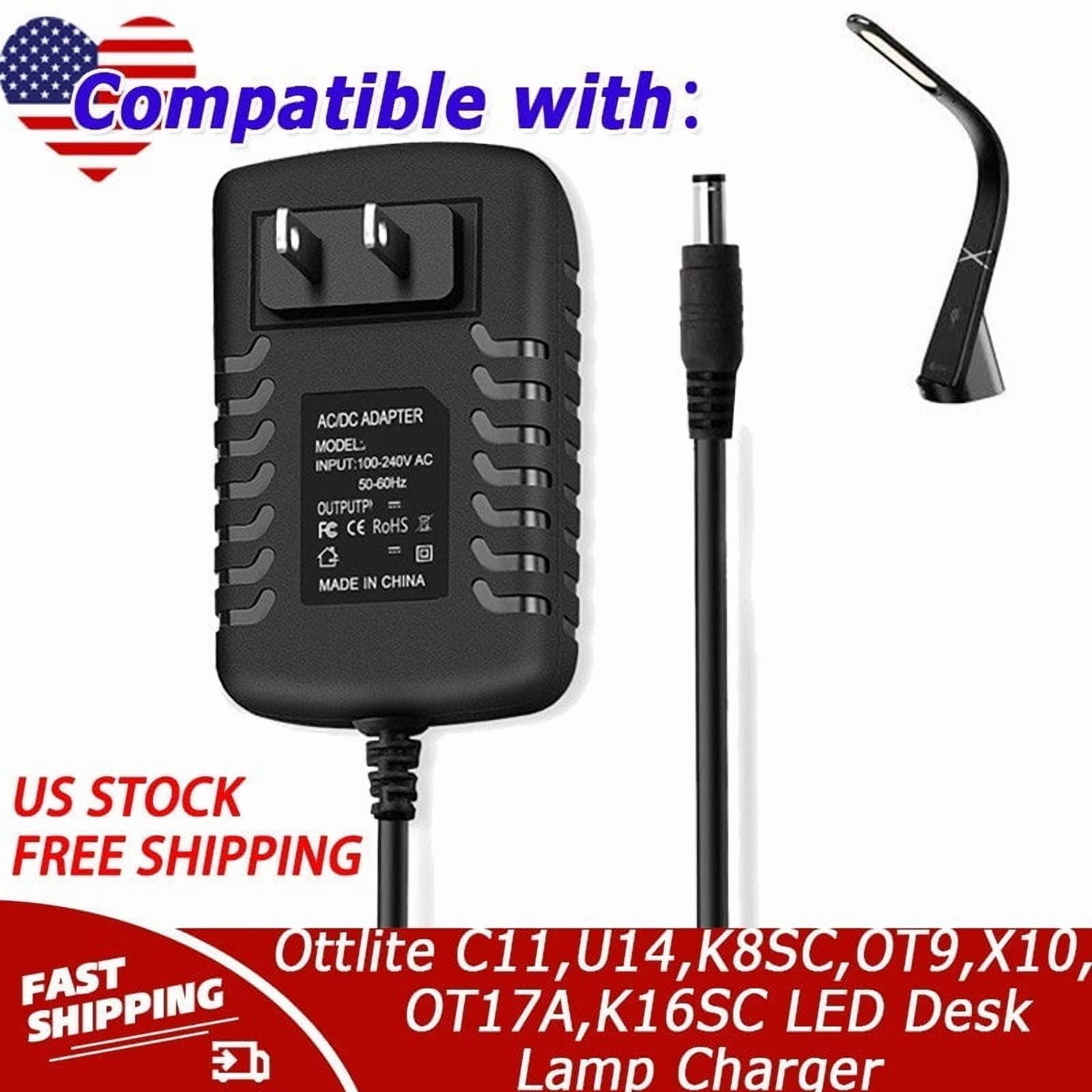 AC Adapter Compatible with Ottlite C11,U14,K8SC,OT9,X10,OT17A,K16SC LED ...