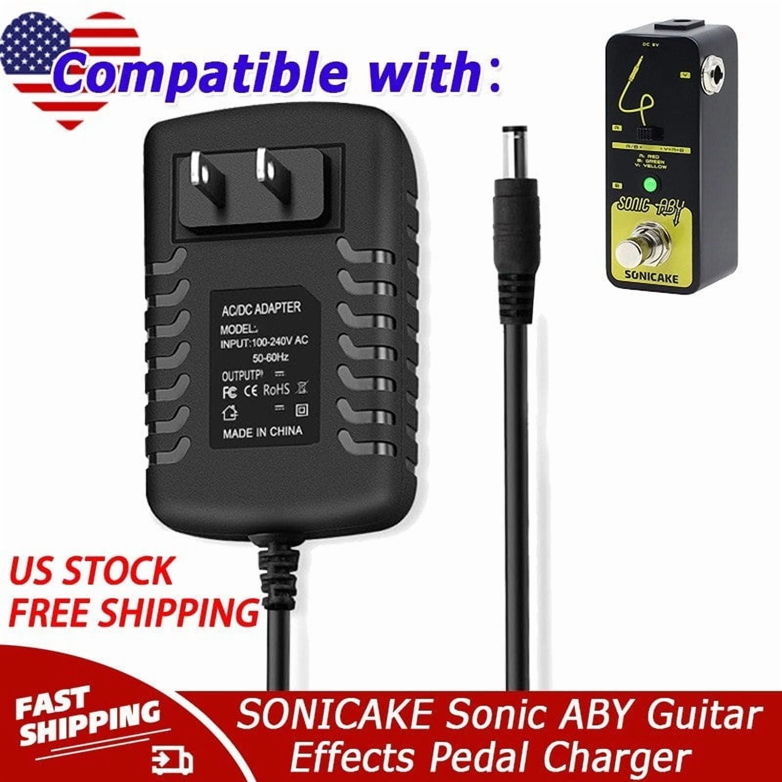 AC Adapter Compatible with SONICAKE Sonic ABY Guitar Effects Pedal ...