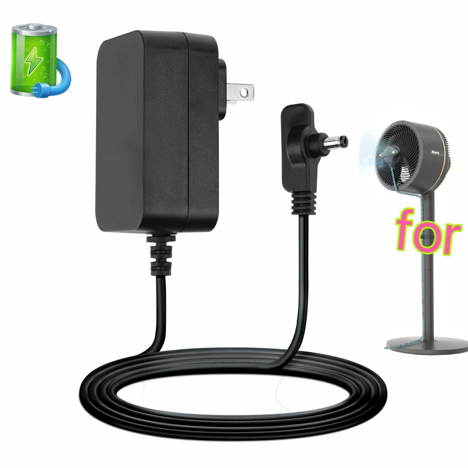 AC Adapter Compatible with Shark FlexBreeze FA201, FA201C, FA222 Floor ...