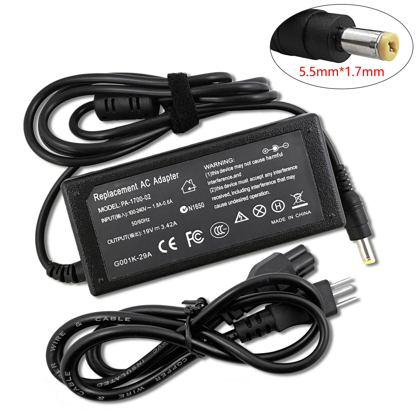 AC Adapter Cord Charger For Gateway NV78 NV7802u NV79 NV7901u NV7906u ...