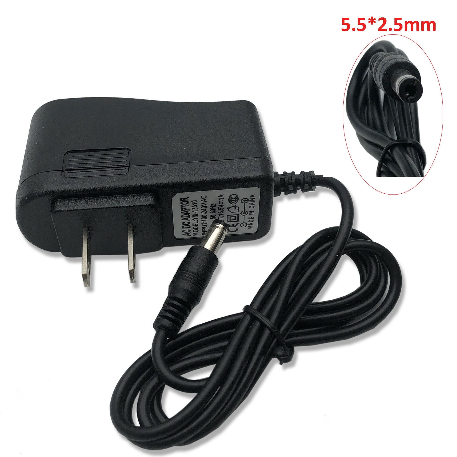 Simyoung AC Adapter DC 12V 1A 1000mA Power Supply, 12W, 5.5x2.5mm, US ...