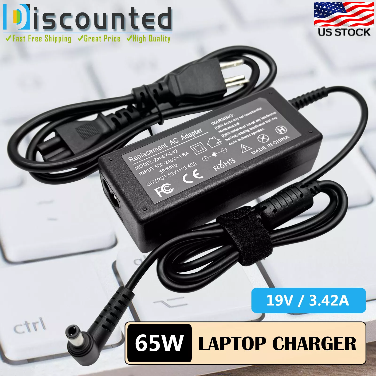AC Adapter For Intel NUC Kit NUC6i3SYH NUC6i5SYK Mini PC 65W Power ...