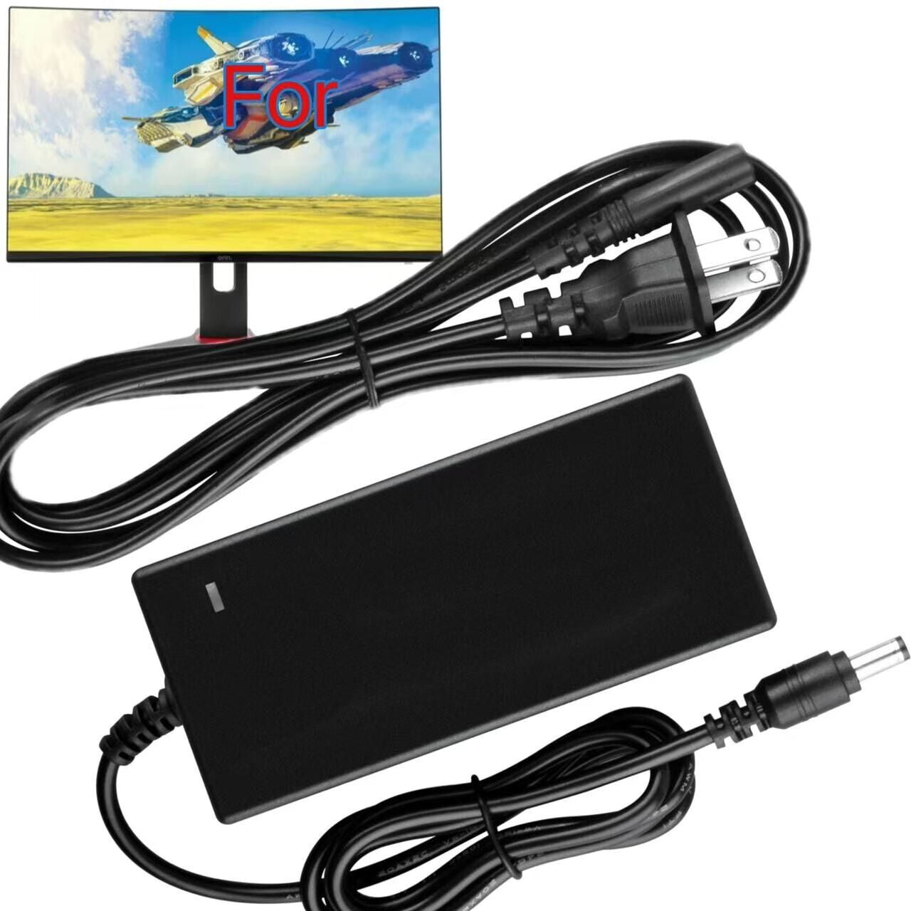 AC Adapter For ONN 100025283 27-inch Curved QHD Gaming Monitor DC Power ...
