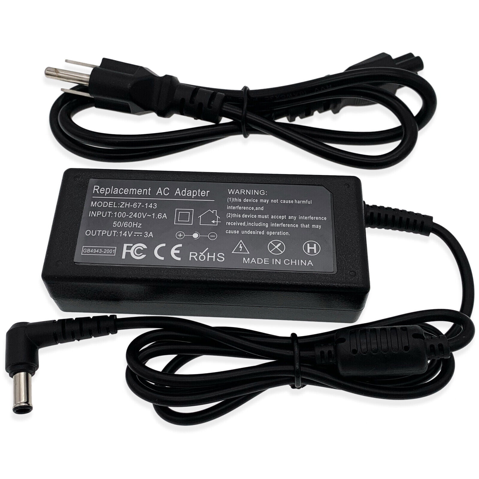 AC Adapter For Samsung C27F398FW C27F398FWN LC27F398FWNXZA Monitor ...
