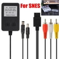AC Adapter Power Supply Audio Video RCA AV Cable For Super Nintendo ...