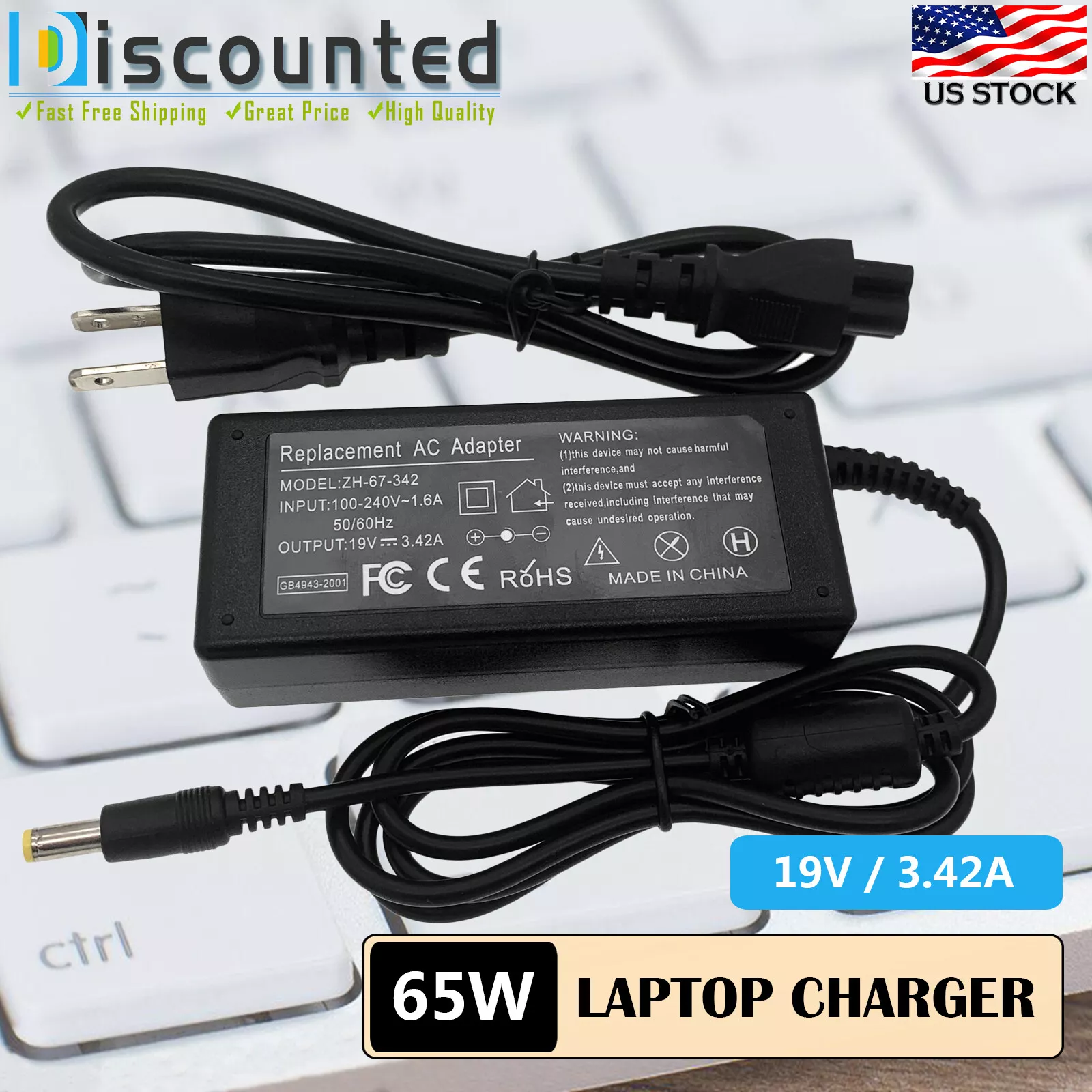 AC Adapter Power Supply for HP Monitor 27es 27VX 27xi N240h N270 22fw ...