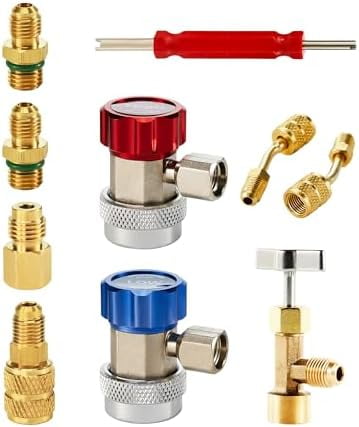 AC Adapter Tool Kit, 8-Piece AC Gauge Hose Conversion Adapters ...