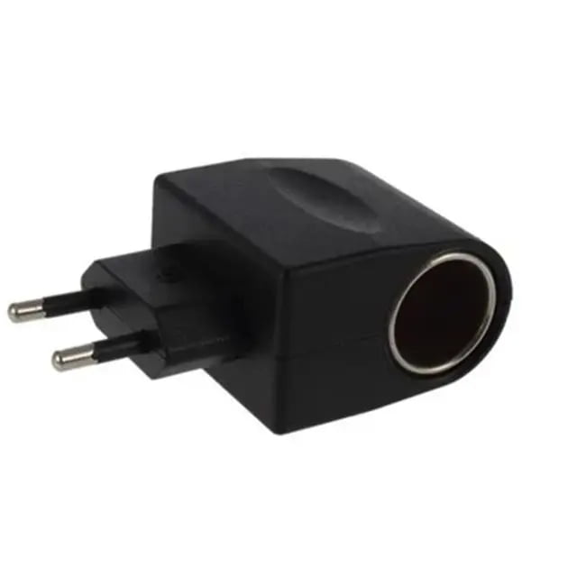 AC Adapter With Car Socket Auto Charger EU Plug 220V AC To 12V DC Use ...