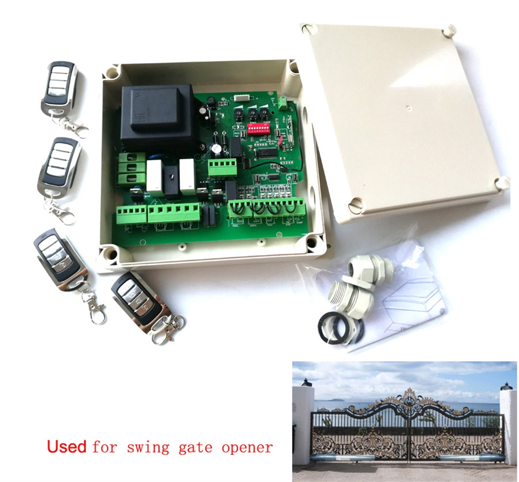 AC Automatic Swing Gate Opener Motor Operator Circuit Board Electronic Card Controller For ...