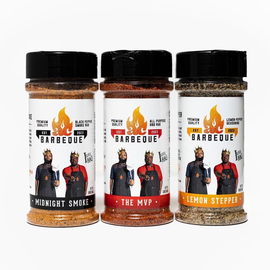 AC BARBEQUE TRIO SEASONING ESF27 SET - The MVP, Midnight Smoke, Lemon Stepper BBQ Rubs Variety ...