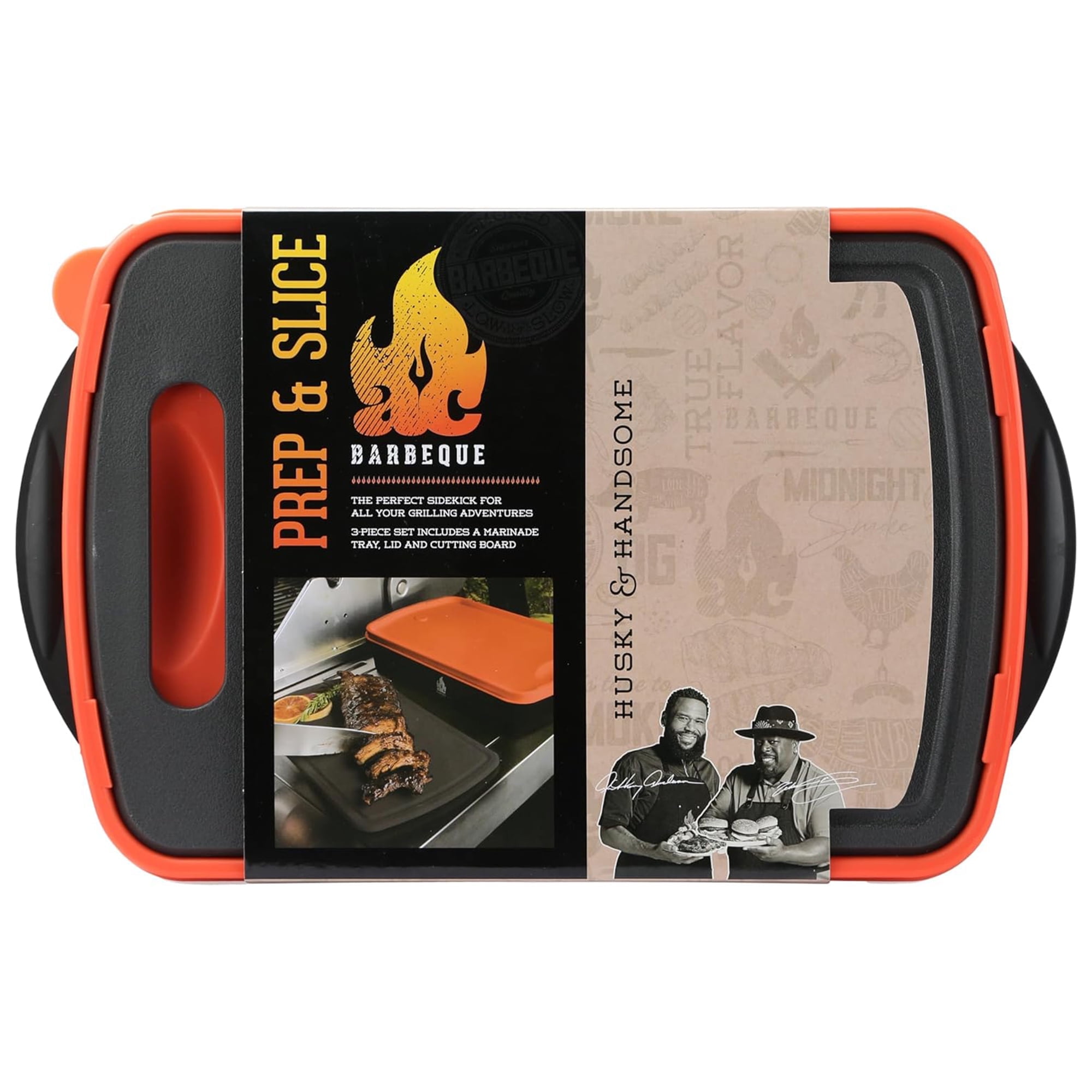 AC BBQ 12" x 9" Prep & Store Grill Drip Pan with Cutting Board and Lid ...