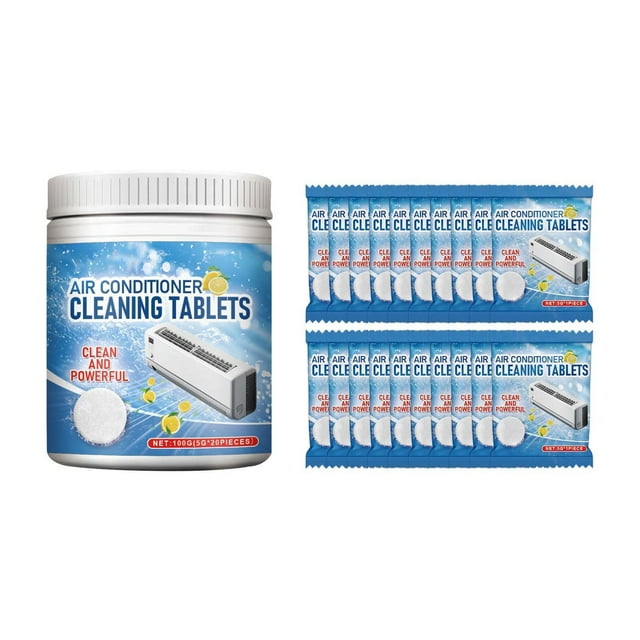AC Cleaning Tablets - 20-Count Household Tablets for Odor Removal and ...