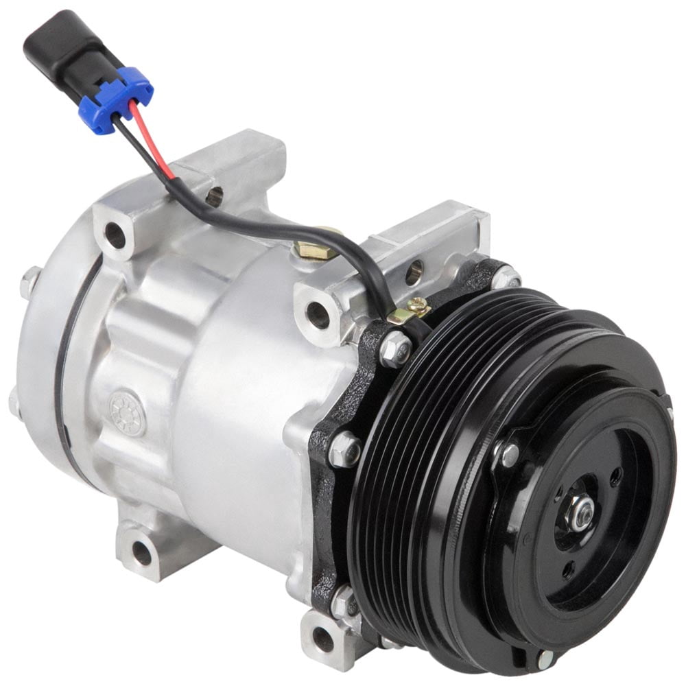 AC Compressor & 125mm 6 Groove A/C Clutch Replaces Sanden SD7H15 4492 w/ 12v Coil & 2-Wire ...