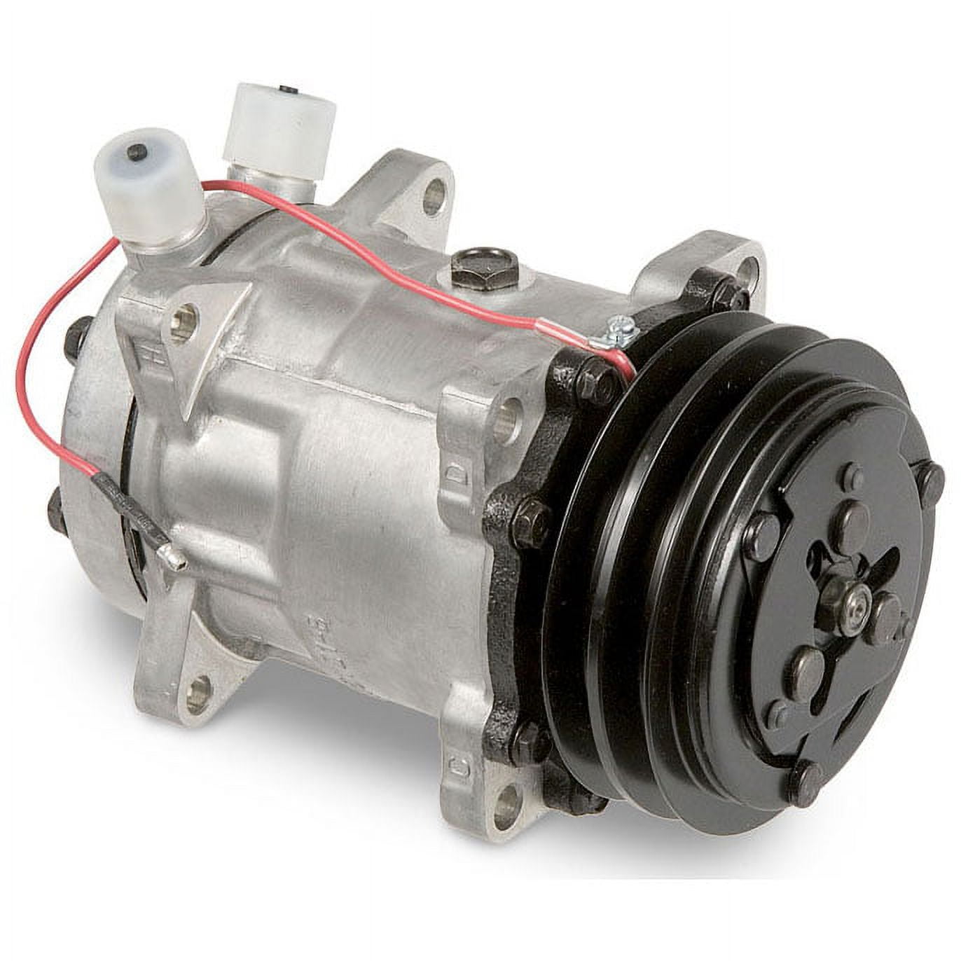 AC Compressor & 125mm Double V Belt A/C Clutch Replaces Sanden SD7H15 ...