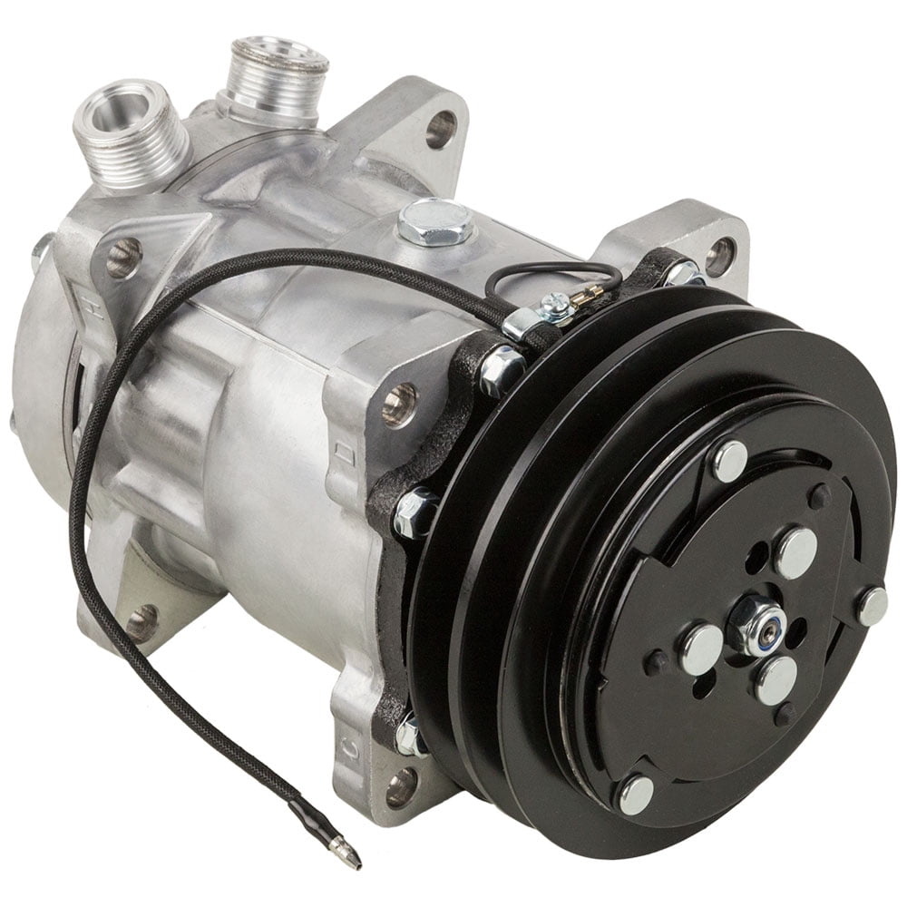 AC Compressor & 132mm Double V-Belt A/C Clutch For Jeep SJ CAT ...