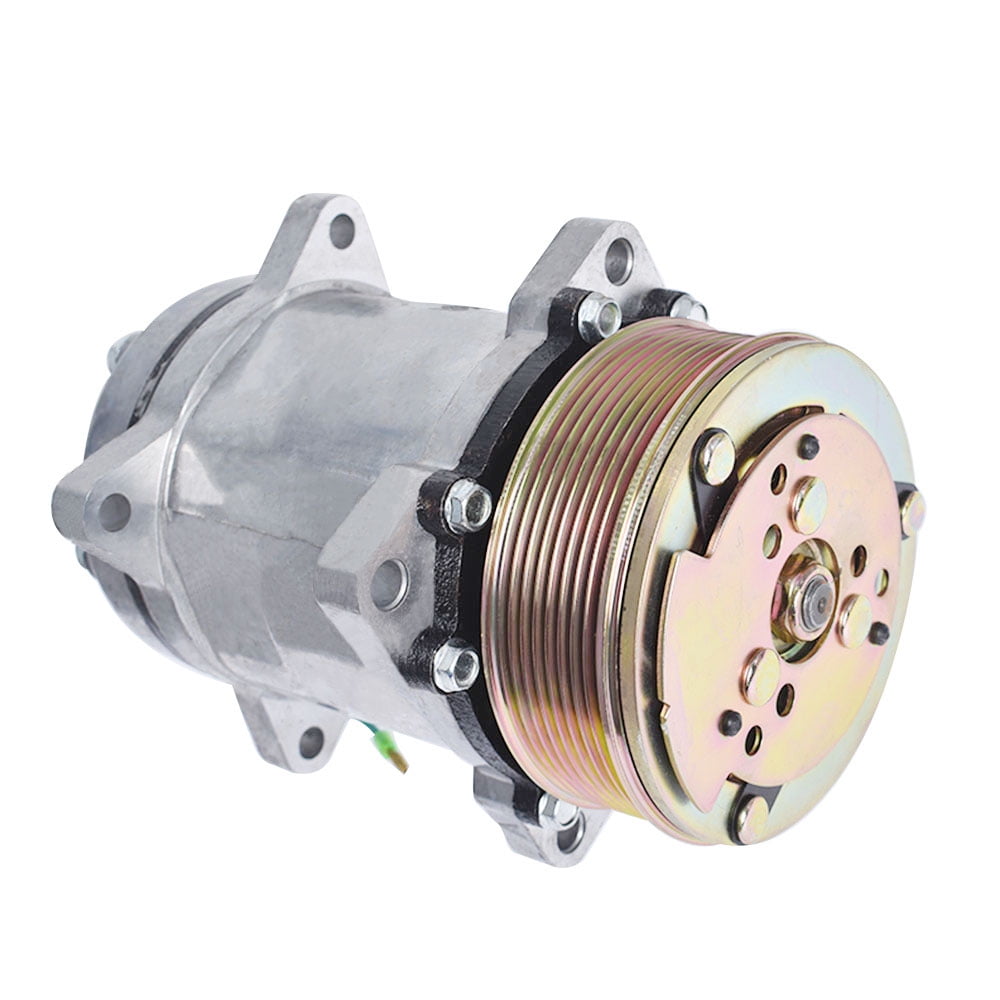 AC Compressor & A/C Clutch A/C Ports 8 Grooves Fit for SD508 Sanden ...