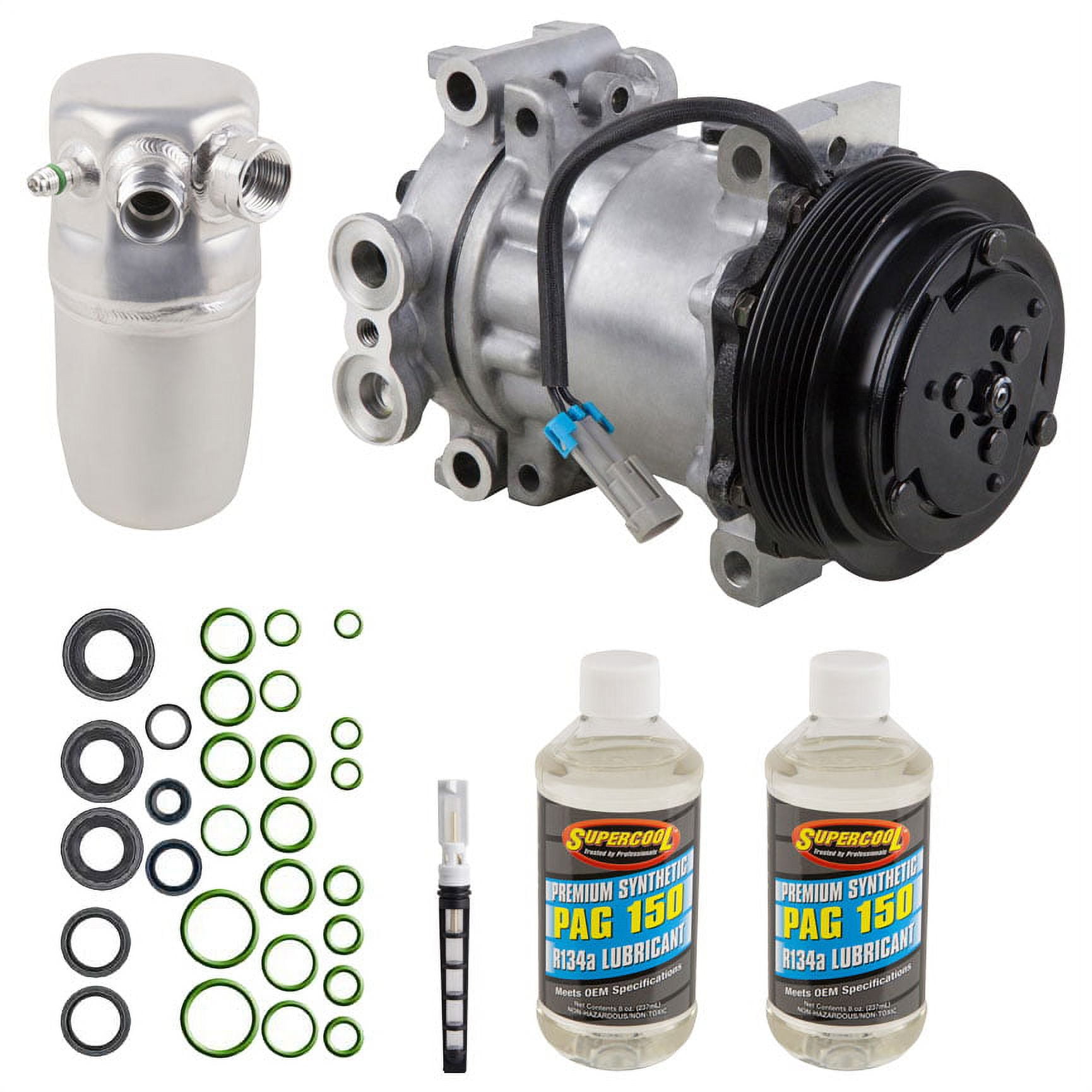 AC Compressor & A/C Kit For Chevy GMC Suburban & Cadillac Escalade 1996 1997 1998 1999 GMT400 ...