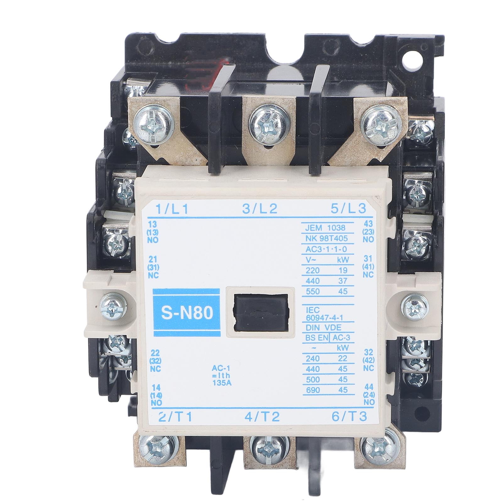 AC Contactor 3 Pole 4NO 4NC Motor Contactor with Auxiliary Contact for ...