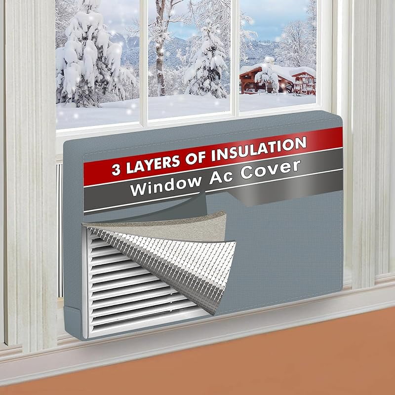 AC Covers for Inside 25" W x 17" H x 3.5" D, Windproof and Waterproof 3 ...