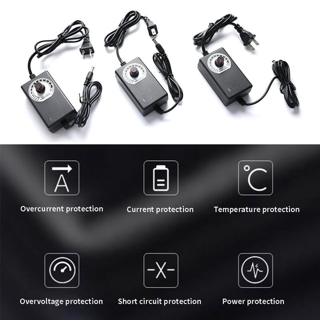 AC/DC 100-220V to DC 1-24V 3-12V 2A Adjustable Power Adapter Voltage ...
