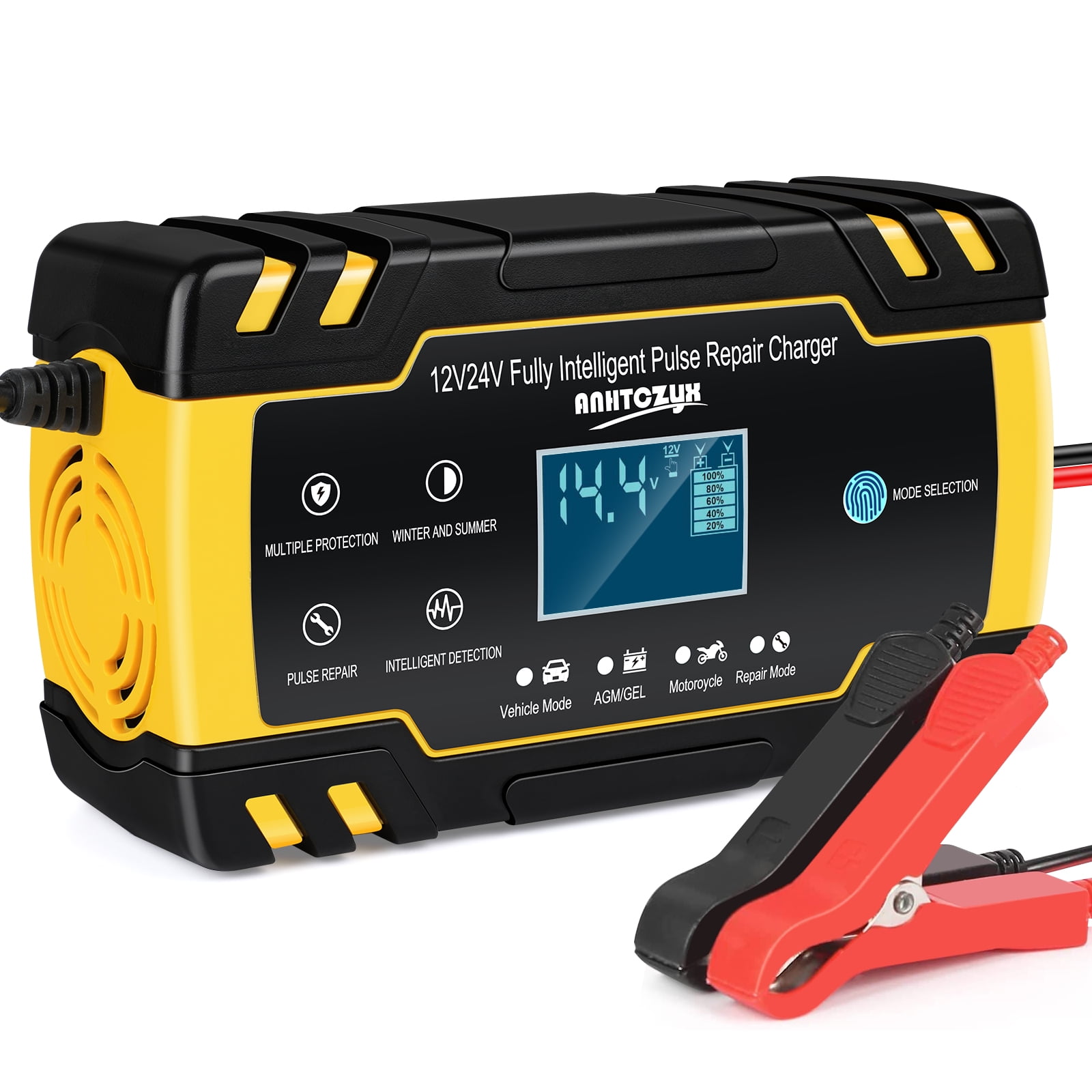 AC DC 12V/24V 8A Automatic Car Battery Charger, Smart Lead Acid Battery ...