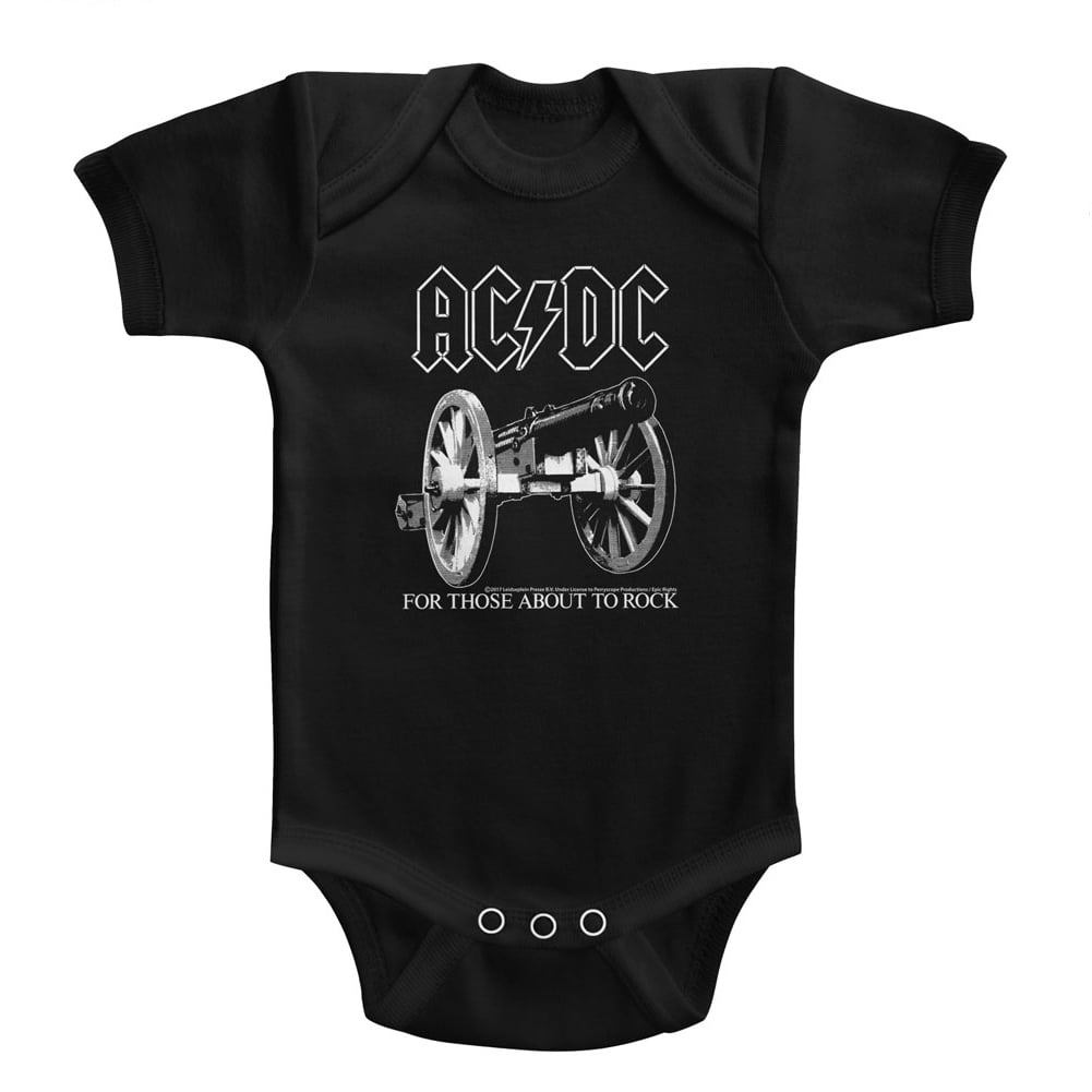 AC/DC About To Rock Black Infant Baby Romper T-Shirt - Walmart Business ...