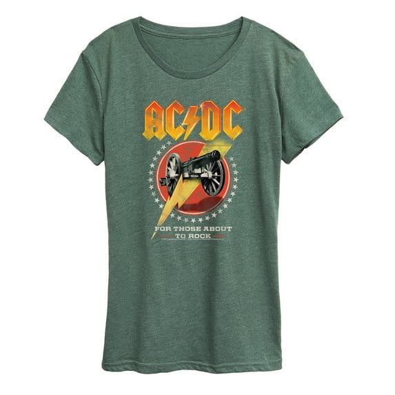 AC/DC - About To Rock - Women's Short Sleeve Graphic T-Shirt - Walmart.com