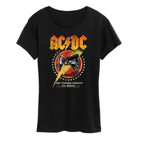 AC/DC - About To Rock - Women's Short Sleeve Graphic T-Shirt - Walmart.com