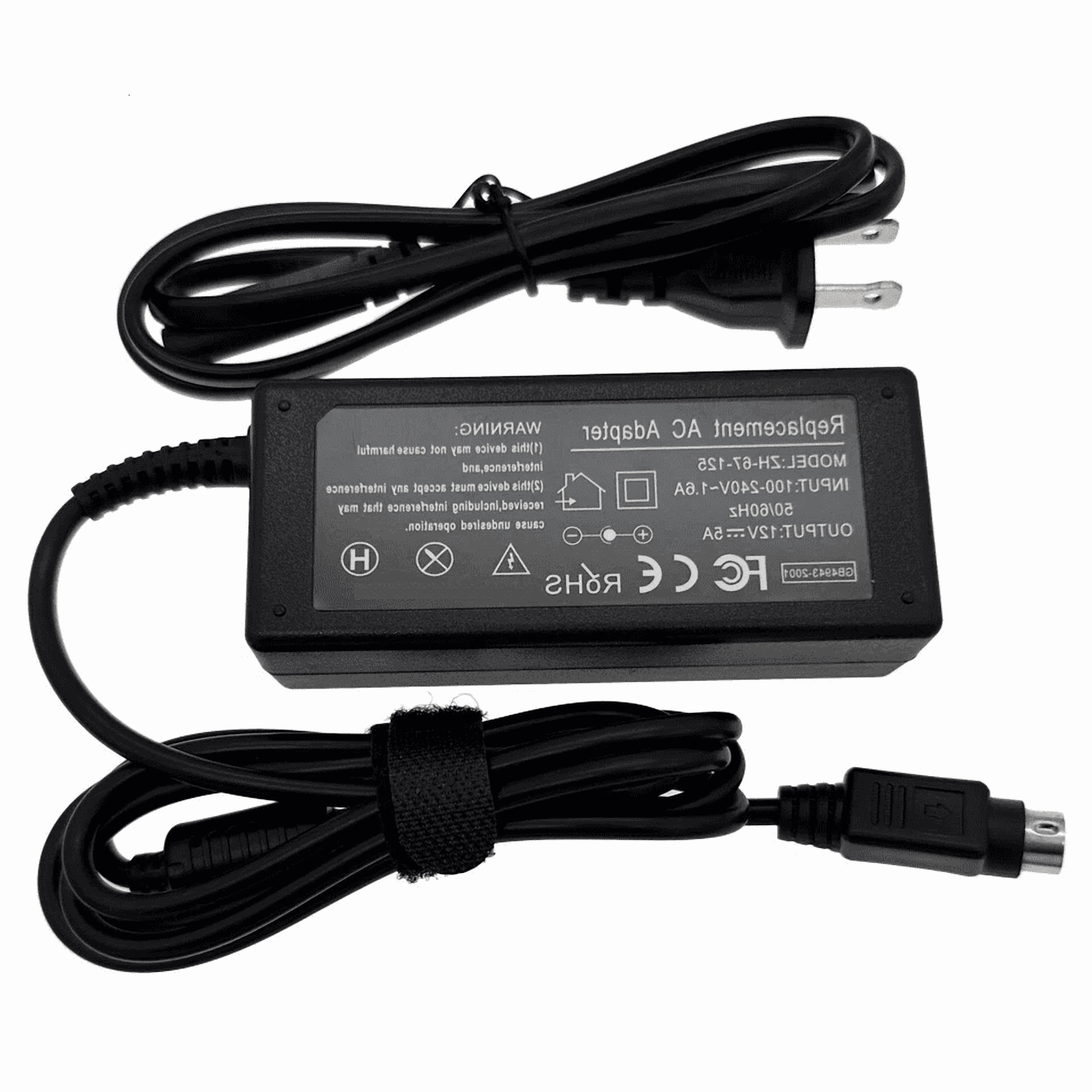 AC/DC Adapter 4-Pin Charger For Samsung ADP-4812 DVR Power Supply Cable ...