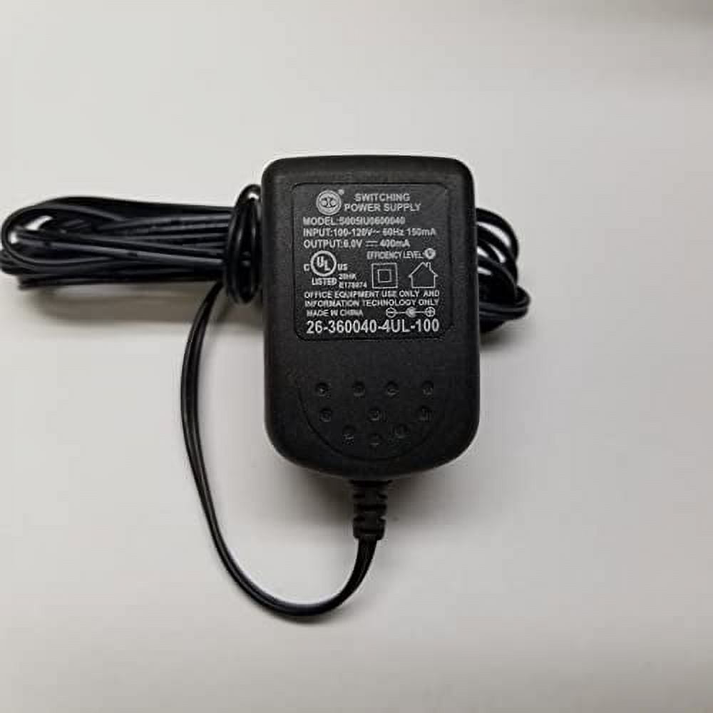 AC-DC Adapter 6VOLTS DC @400mA 1.7mm Right Angle DC Power Plug Positive ...