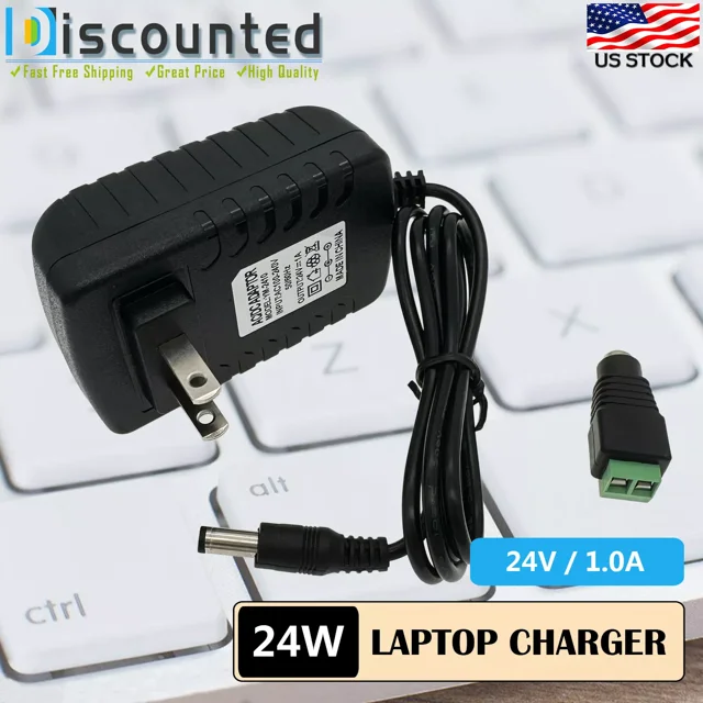 AC-DC Adapter IN:120VAC-240VAC Out:24VDC 1A Power Supply Charger 5.5mm ...