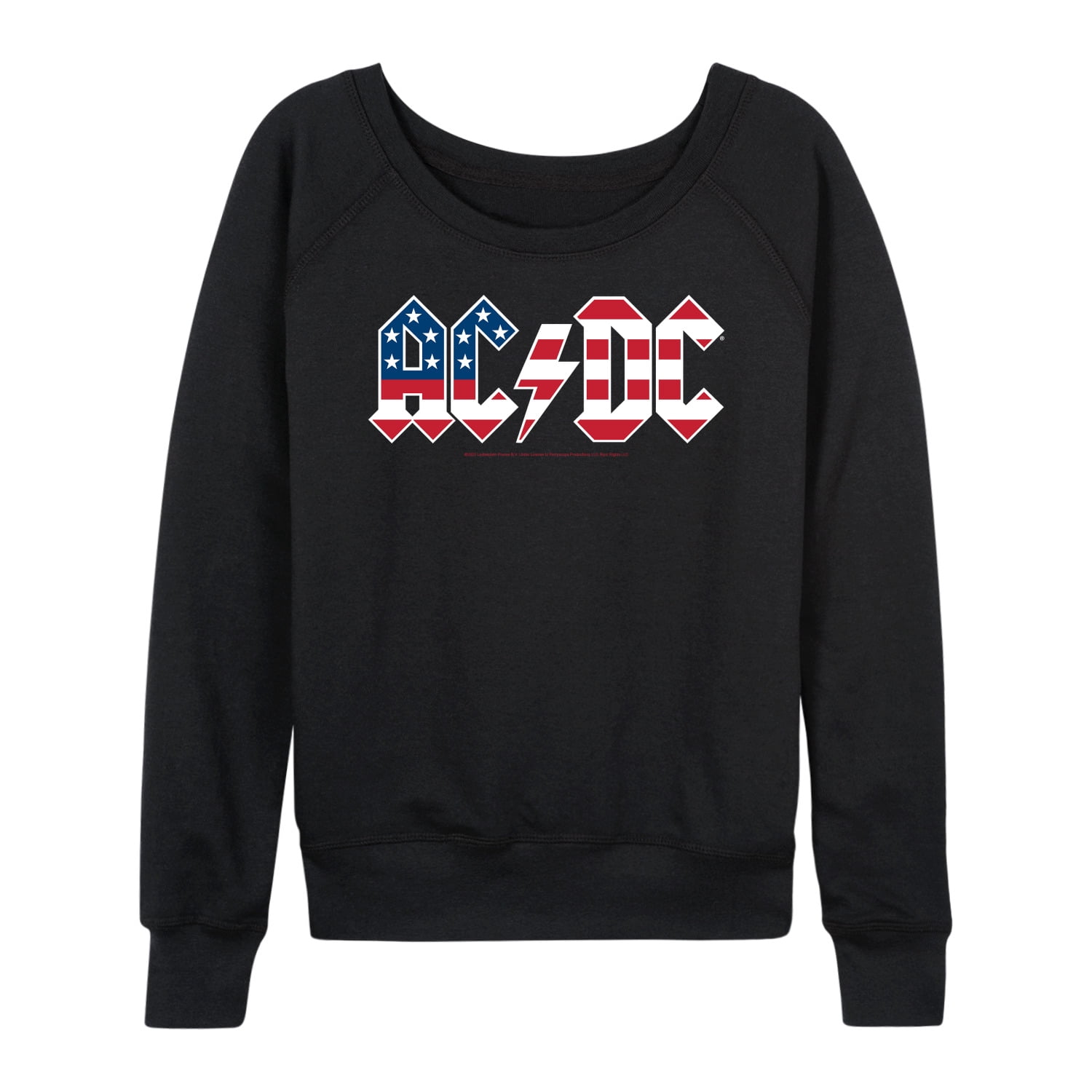 AC/DC - Americana Logo - Women's French Terry Long Sleeve Pullover ...