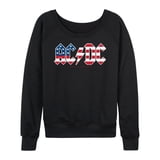 AC/DC - Americana Logo - Women's French Terry Long Sleeve Pullover ...