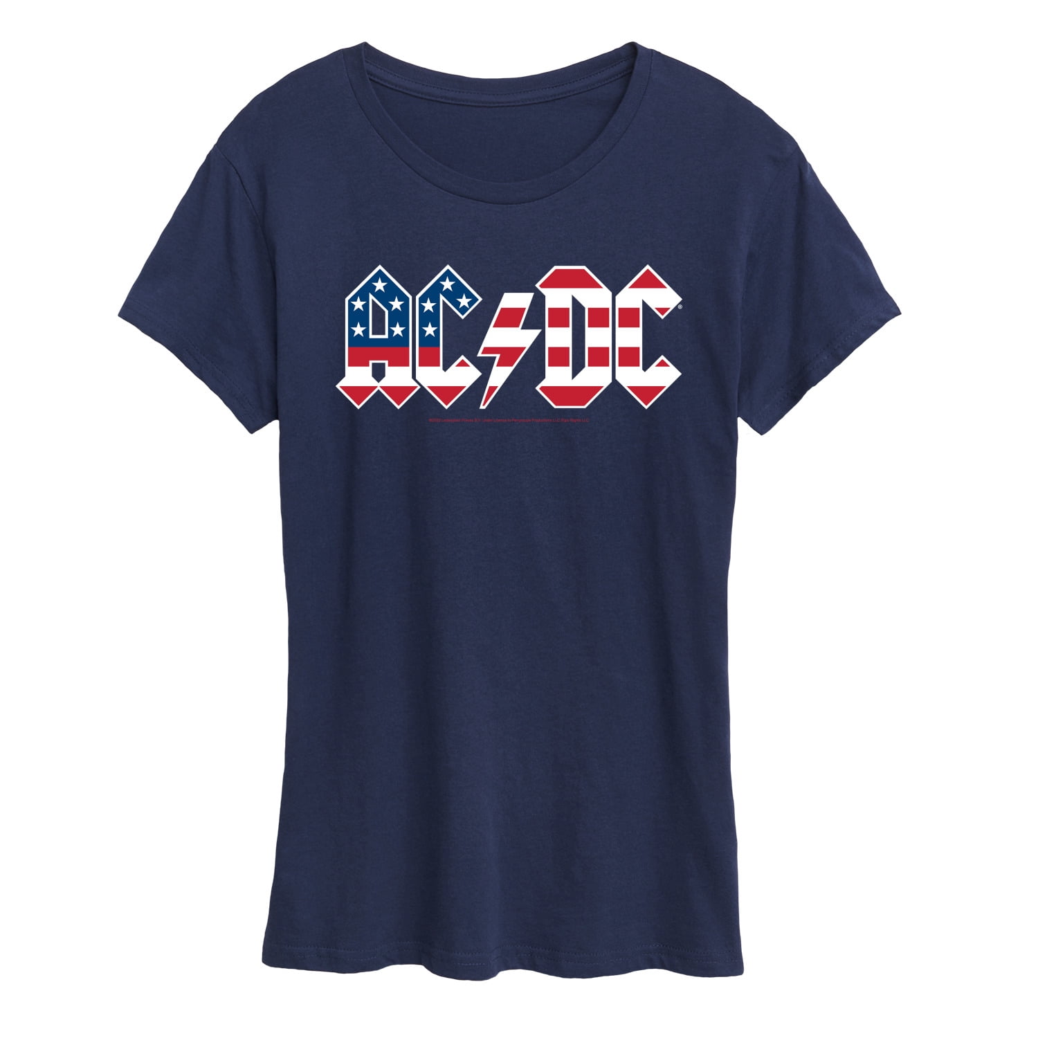 AC/DC - Americana Logo - Women's Short Sleeve Graphic T-Shirt - Walmart.com