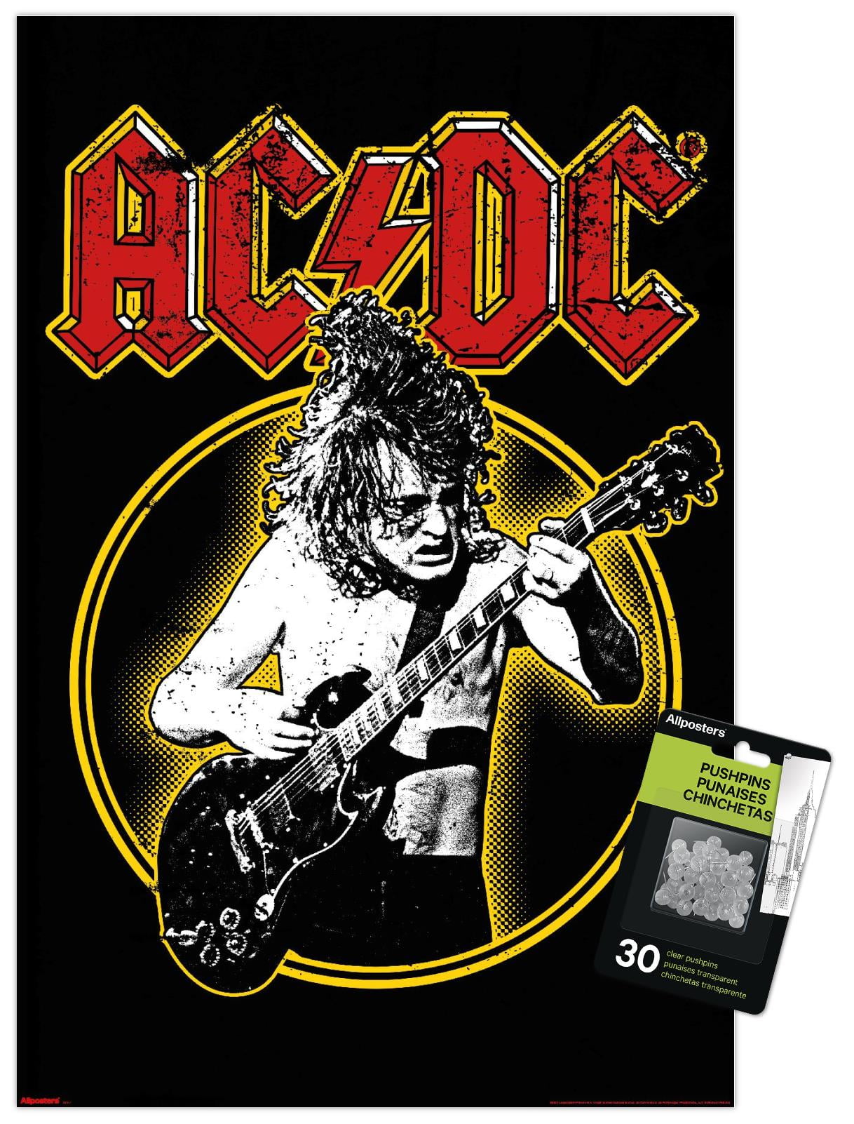 AC/DC - Angus Wall Poster with Push Pins, 14.725" x 22.375" - Walmart.com