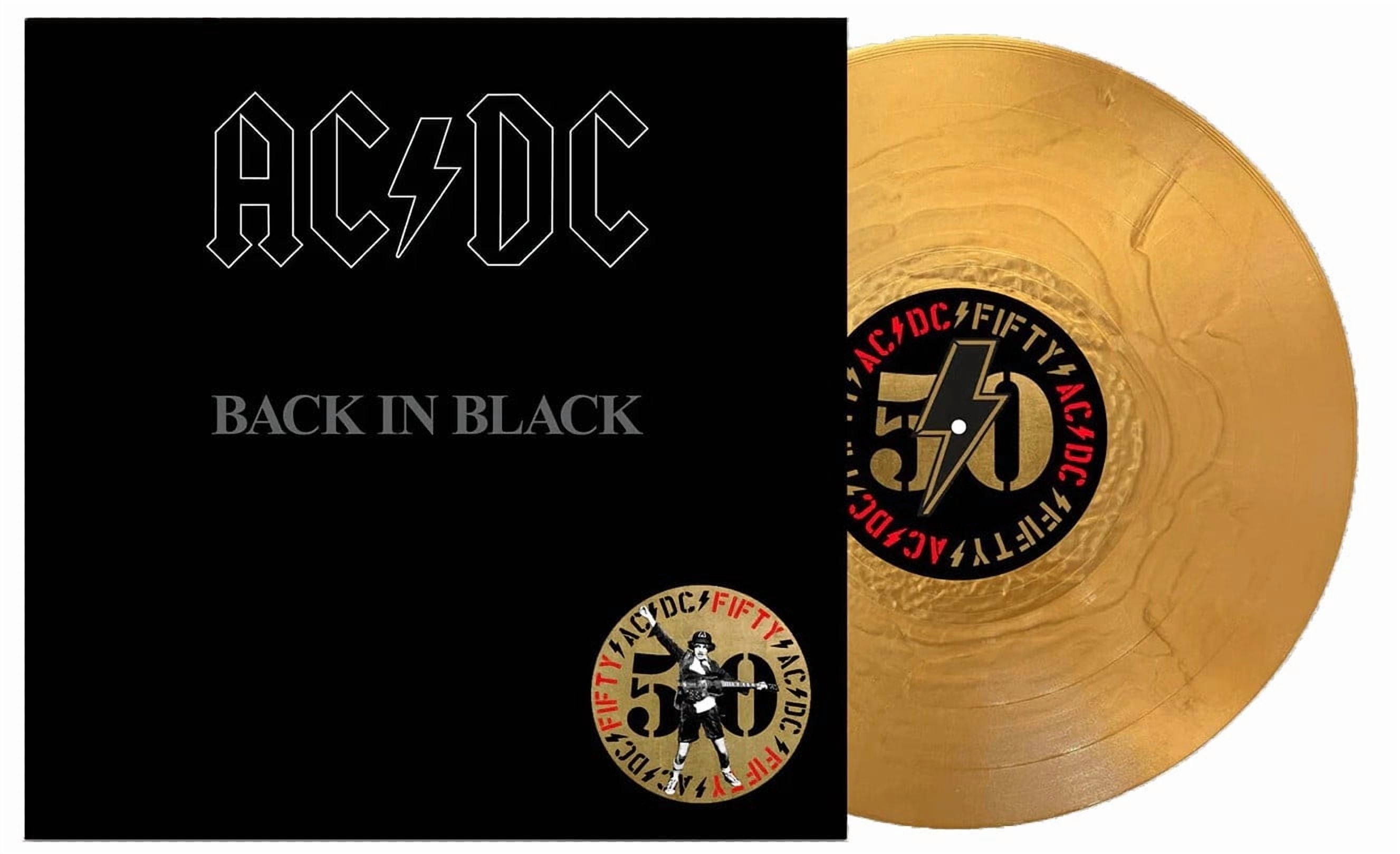 AC/DC - Back in Black - 50th Anniversary Vinyl Record Album - "Gold ...