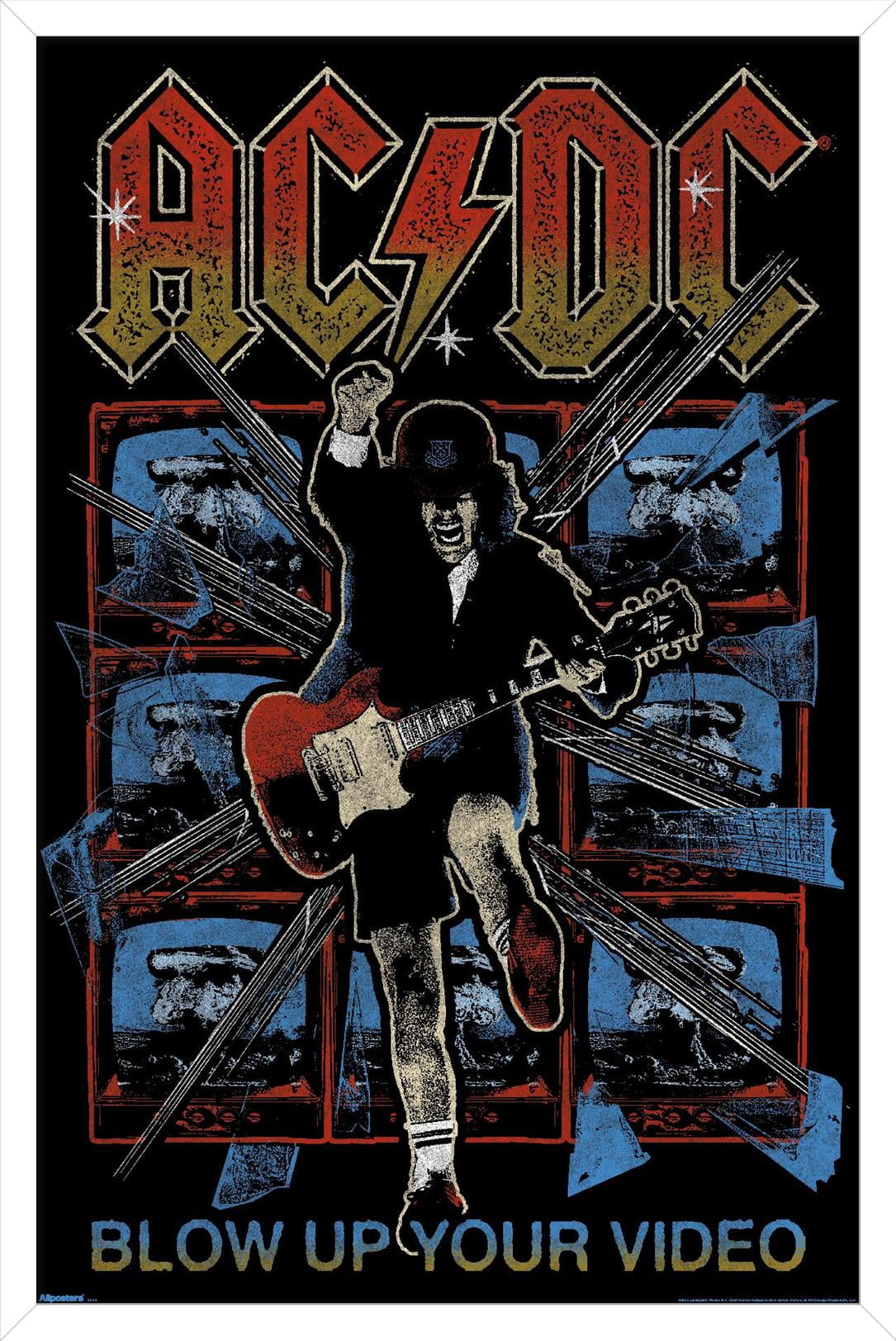 AC/DC - Blow Up Your Video Wall Poster, 14.725" x 22.375" Framed - Walmart.com