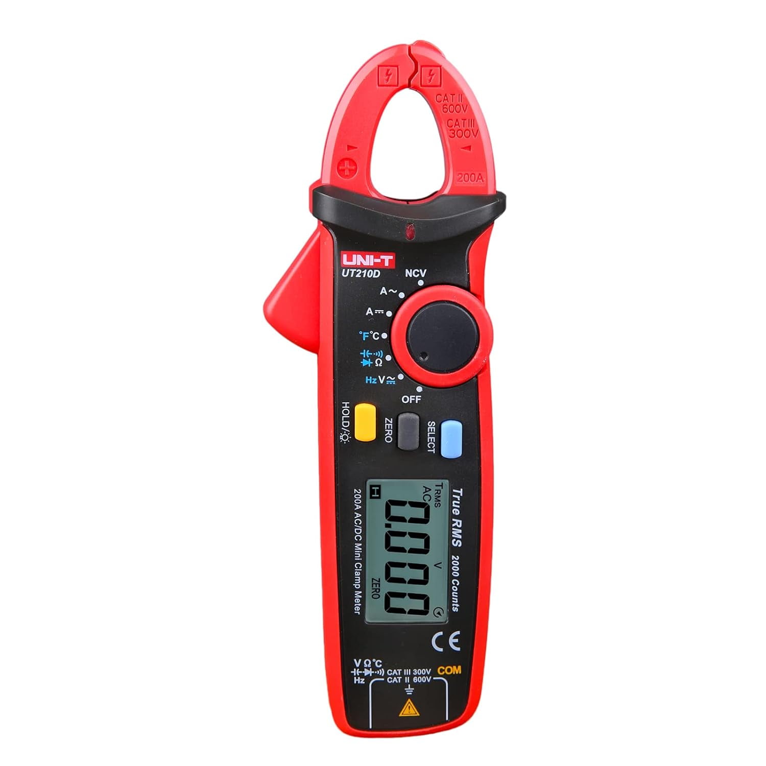 AC/DC Clamp Meter UT210D Amp Meter Clamp Multimeter Tester Digital ...