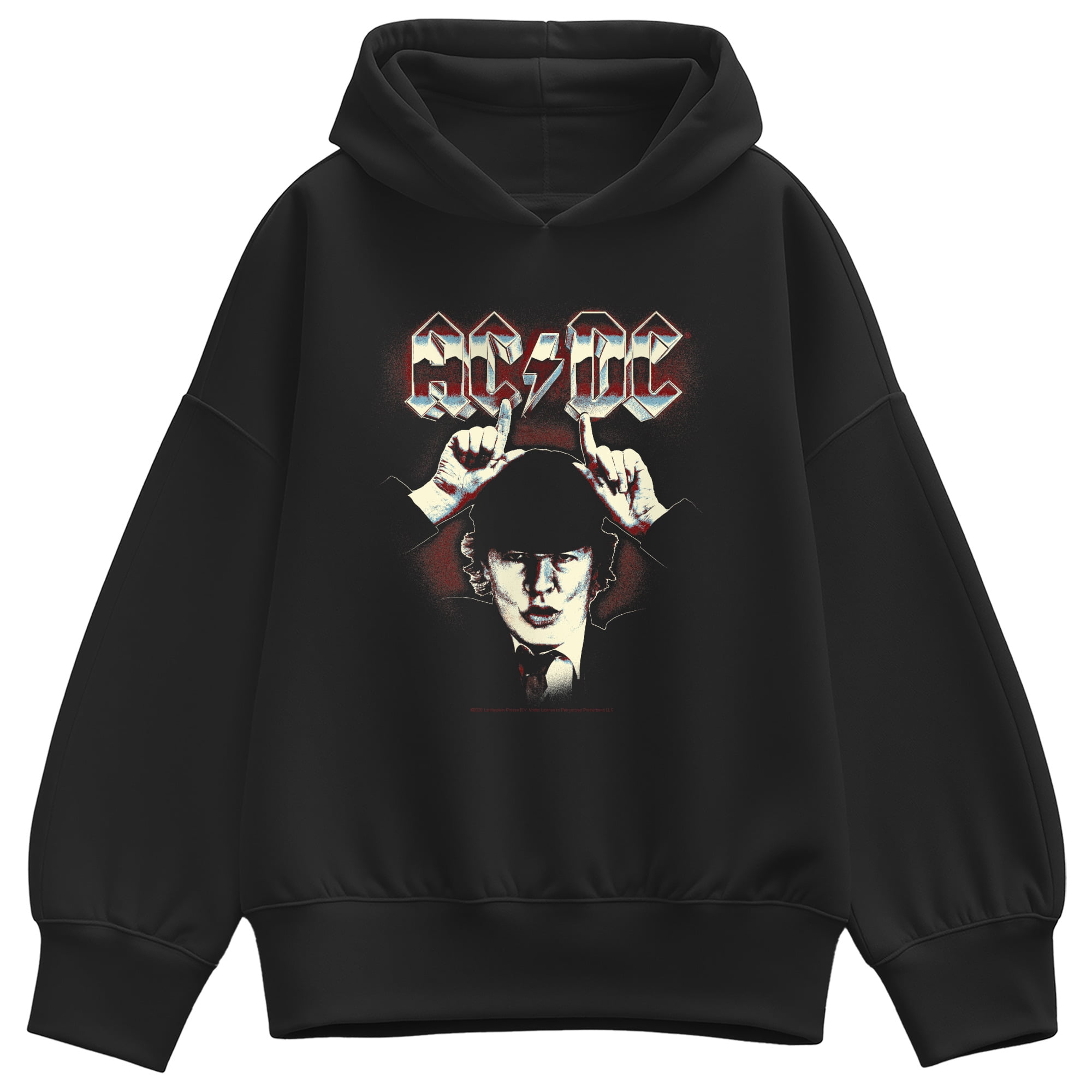 AC/DC - Devil Horns - Women's Oversized Fleece Hoodie Sweatshirt ...