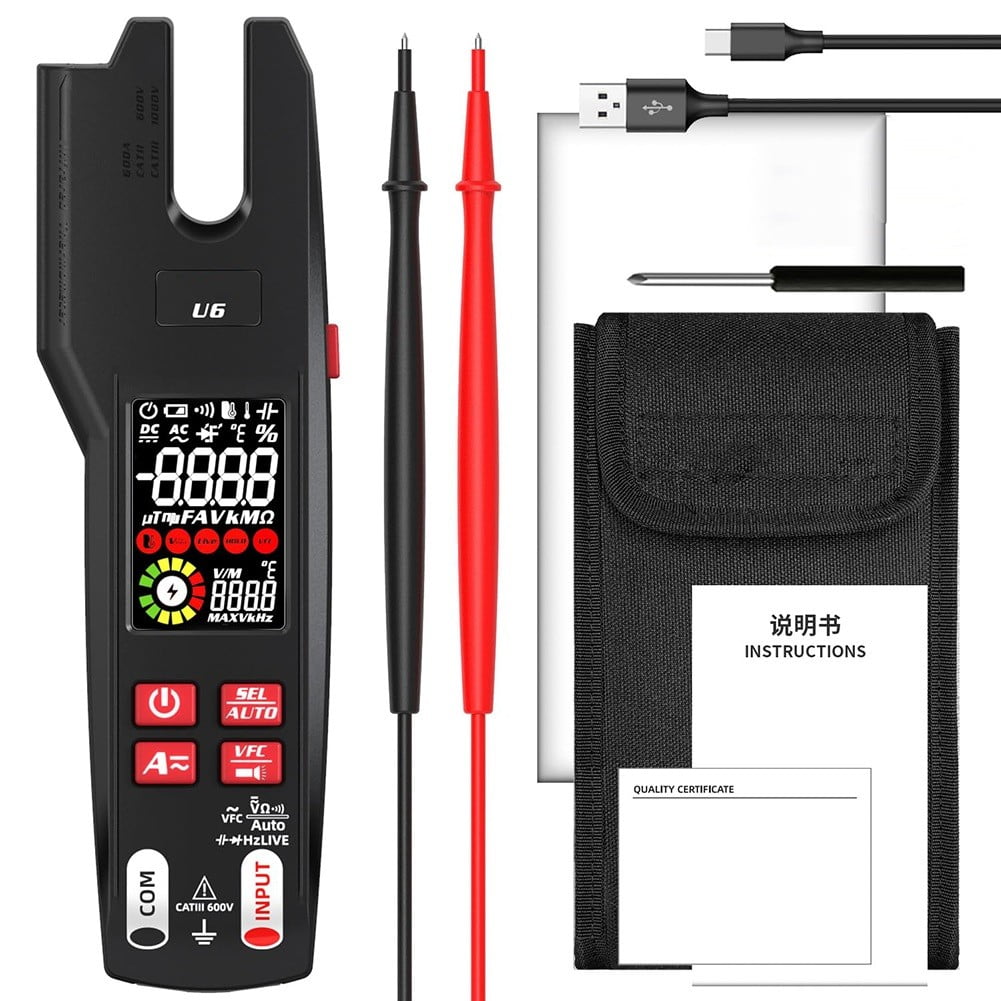 AC DC Digital Multimeter Clamp With Color LCD Display And Smart ...