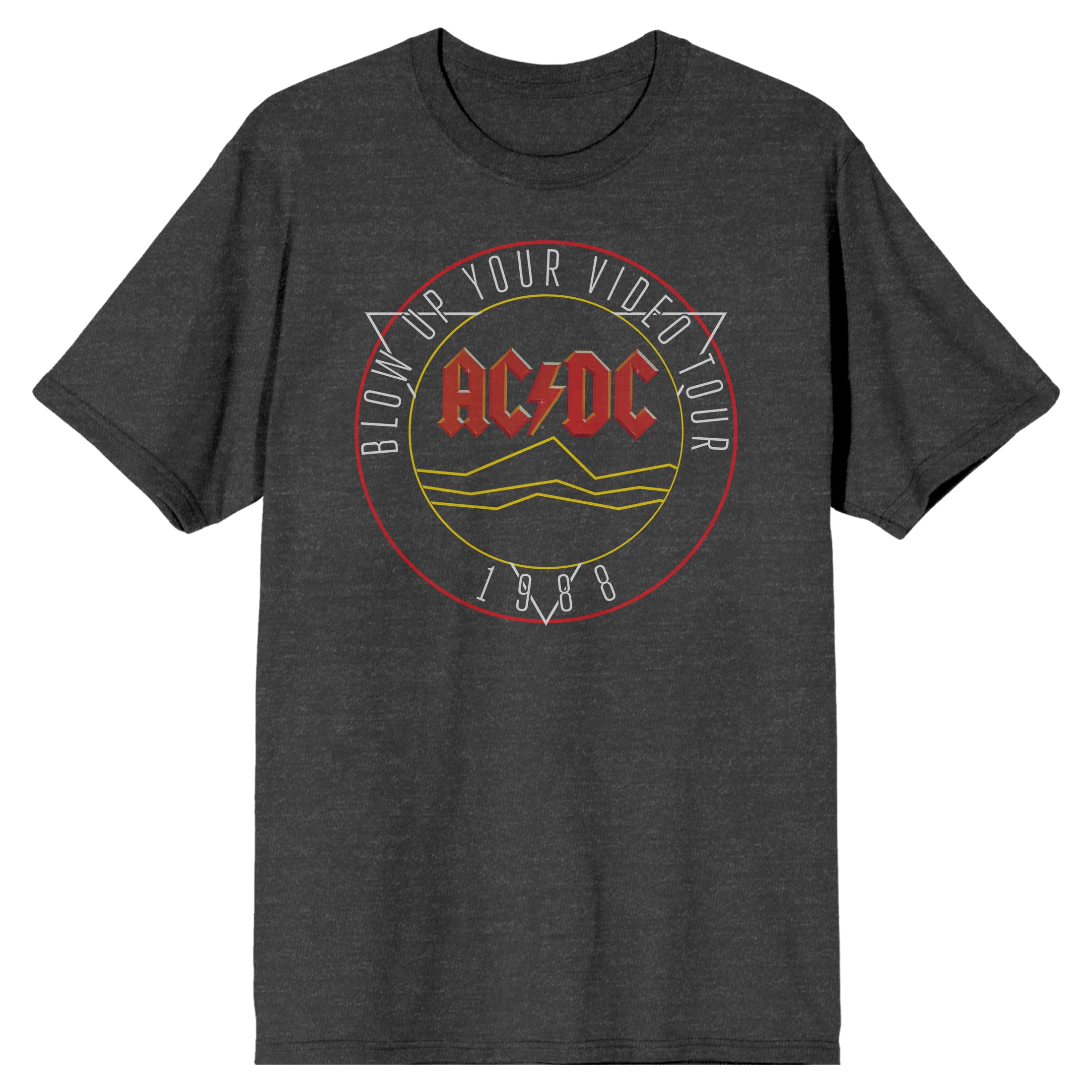 AC/DC Grey Soft Hand Tee Shirt T-shirt Blow Up Your Video Tour-Medium ...