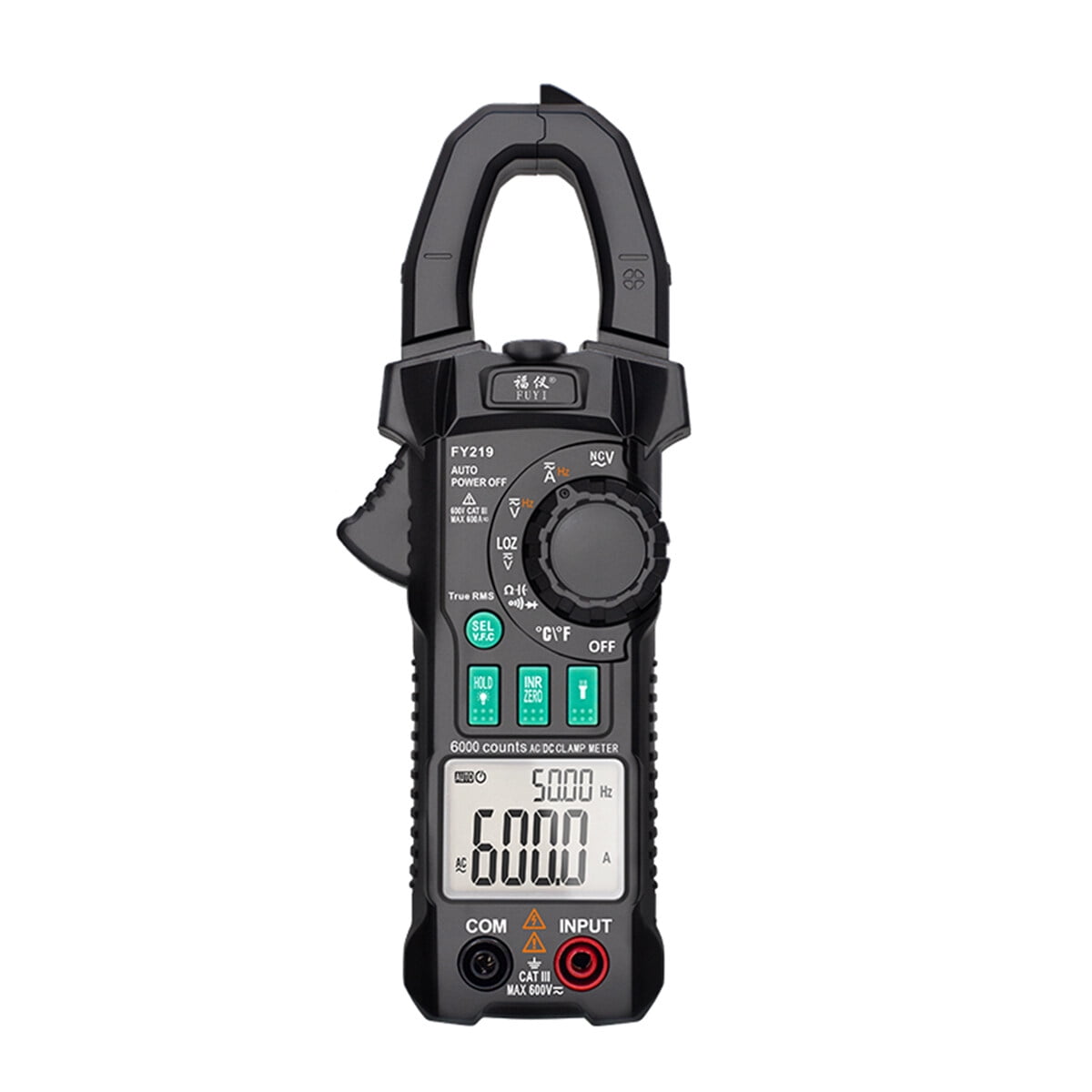 AC DC Inrush Current Clamp Meter 6000 Count Automatic Range Clamp ...