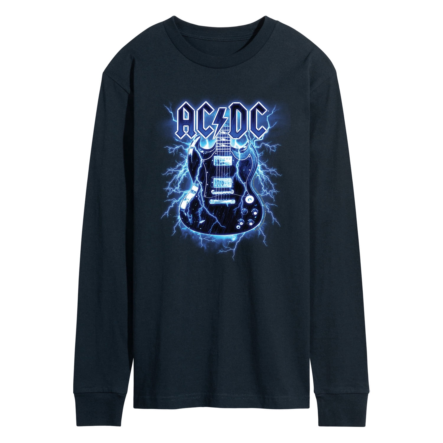 AC/DC - Lightning Guitar - Men's Long Sleeve Graphic T-Shirt - Walmart.com