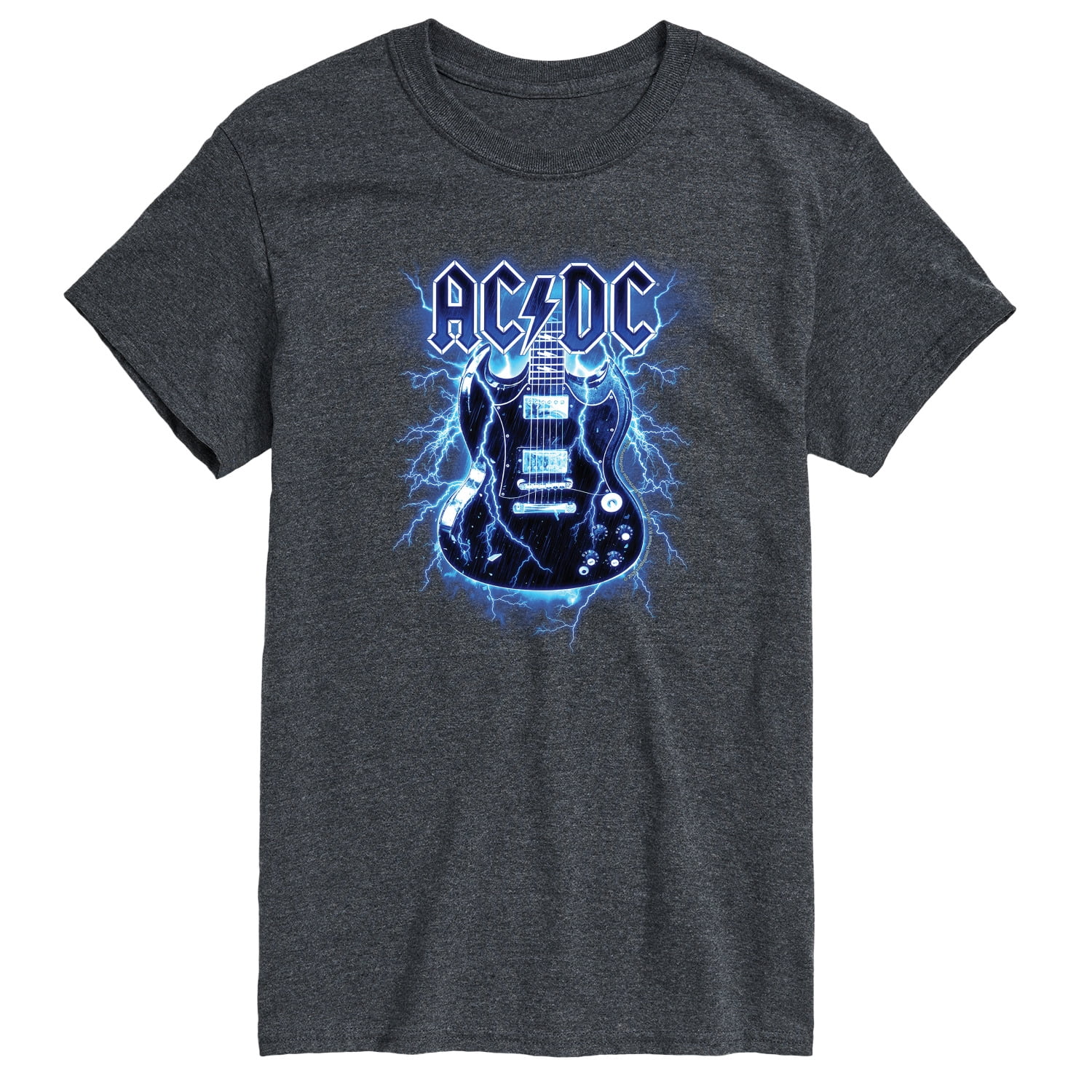 AC/DC - Lightning Guitar - Men's Short Sleeve Graphic T-Shirt - Walmart.com