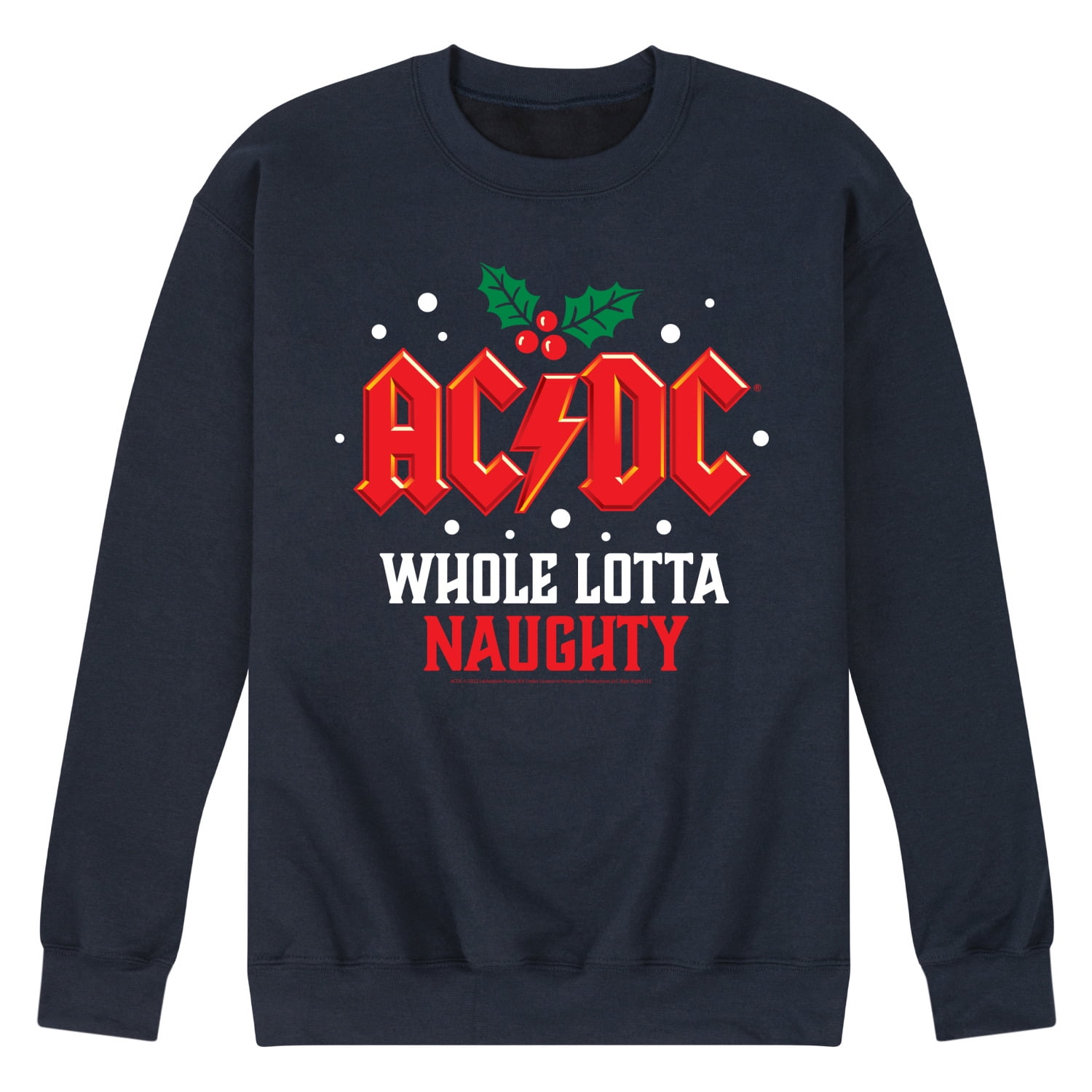 AC/DC - Logo Lotta Naughty - Men's Crew Fleece Sweatshirt - Walmart.com