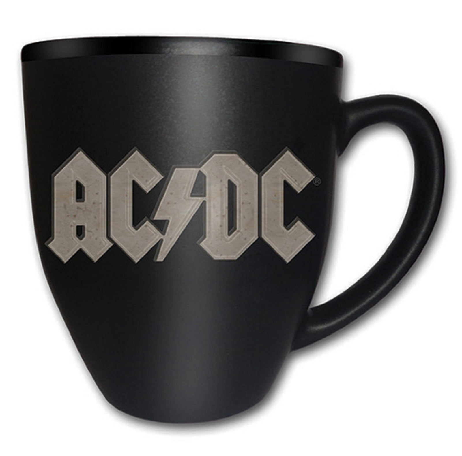 AC/DC Mug Classic Rock Band Logo Official New Black 16 fl oz Matt ...