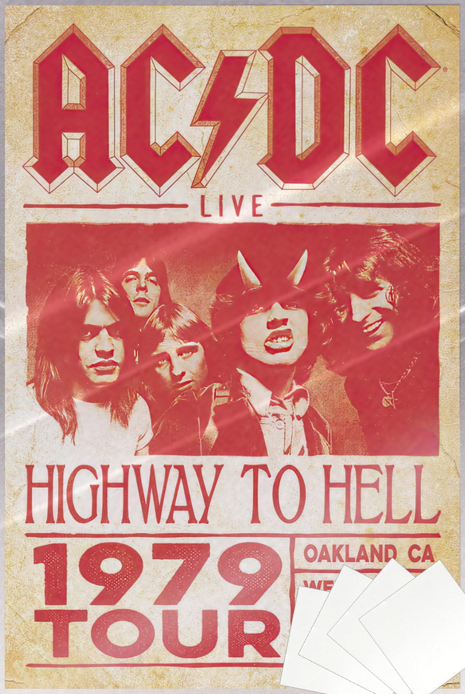 AC/DC - Music Poster (Highway To Hell - 1972 Tour Promo Poster) (Size ...