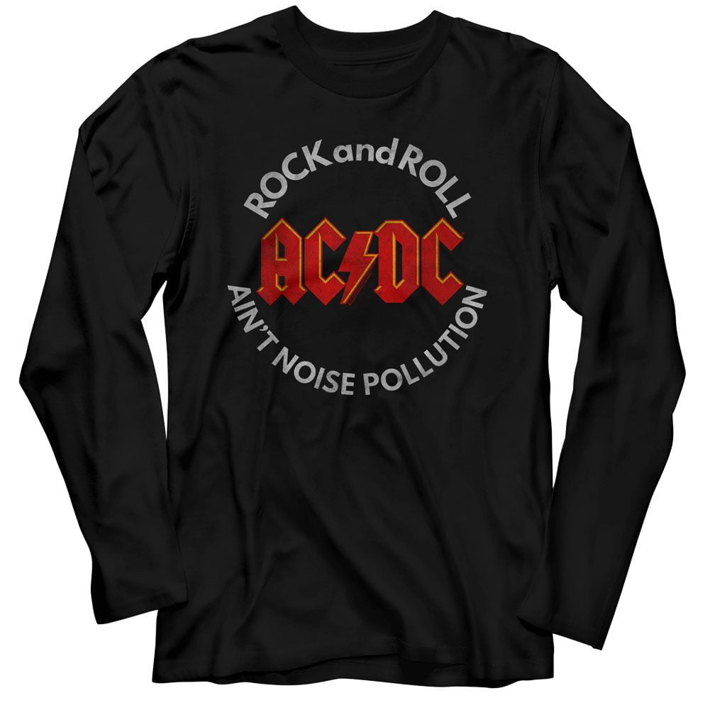 AC/DC Noise Pollution Black Adult Long Sleeve T-Shirt Xl - Walmart.com