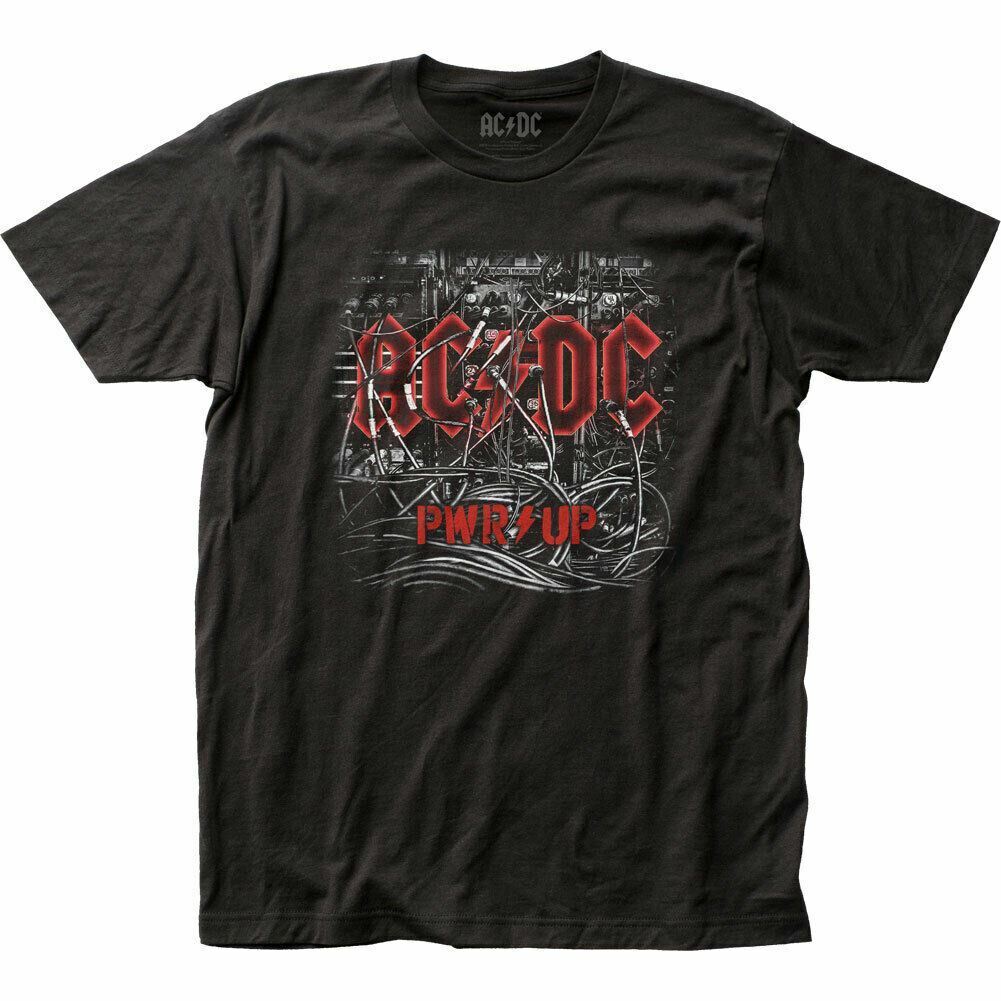 AC/DC PWR Cords T Shirt Mens Licensed Rock N Roll Music Band Classic ...