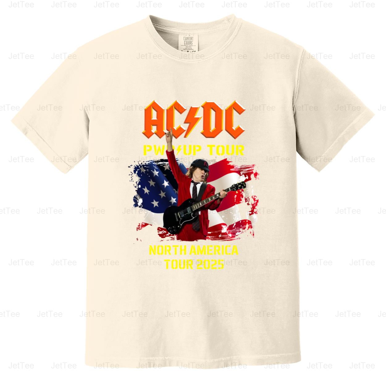 AC_DC PWR Up Tour North America Tour 2025 Music Concert Comfort Color T ...